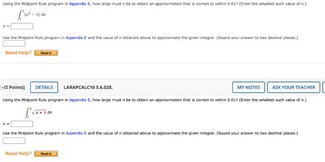 Solved Using The Midpoint Rule Program In Appendix E How