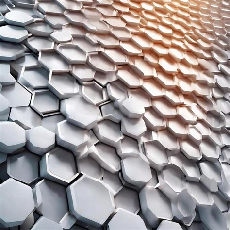 Premium Ai Image 3d White Hex Technology Background