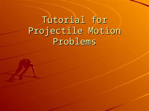 ppt tutorial for projectile motion problems components of velocity