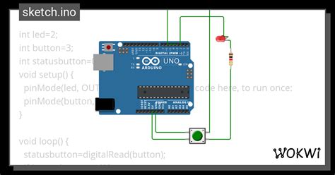 Push Button Wokwi ESP STM Arduino Simulator