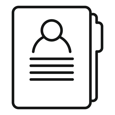 Headhunter Man Folder Icon Outline Style 14528272 Vector Art At Vecteezy