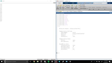 Data Received By My Hc 05arduino Uno From Matlab Bluetooth Is In A
