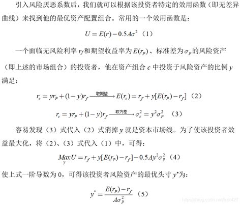 （二十二）资产组合的有效边界、cml与最优配置 csdn博客