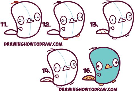 How To Draw Cute Kawaii Chibi Perry The Platypus From Phineas And