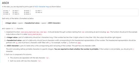 Solved Ascii In This Task You Are Required To Print A Part