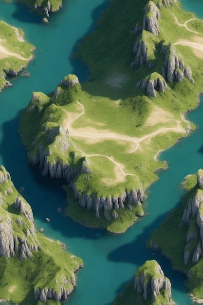 Premium Photo Seamless Terrain Map