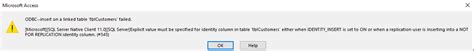 insert into from access to sql server backend failing access world forums