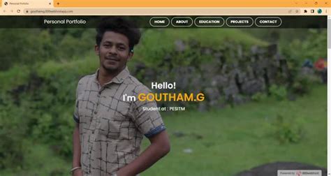 Goutham G On Linkedin Html Css Js Frontend Development Project