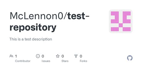 Github Mclennon0test Repository This Is A Test Description