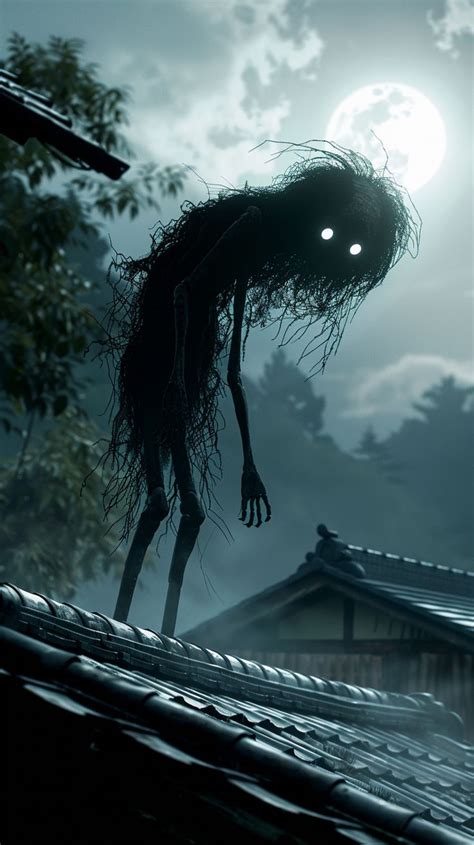 Shokera Mysterious Yokai Lurking At Night Inspirational Digital Art Lurks