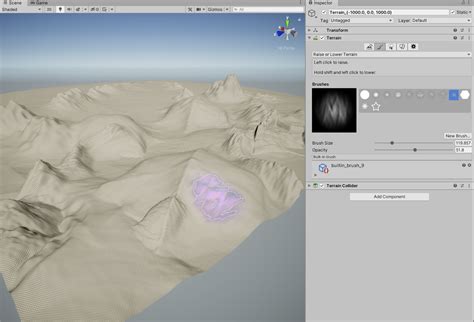 使用terrain Editor Unity Learn