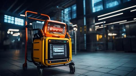 A Photo Of A Defibrillator On A Cart Premium Ai Generated Image