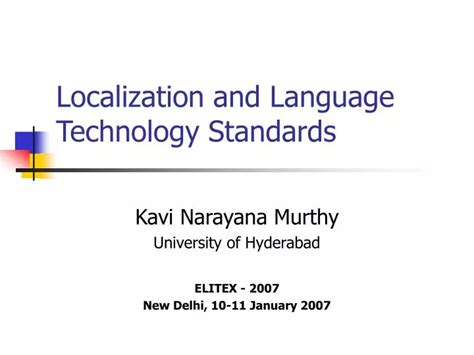 Ppt Localization And Language Technology Standards Powerpoint Presentation Id 67908