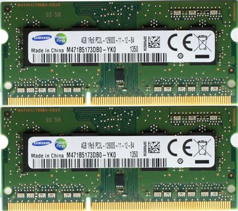 8gb 2x4gb So Dimm Ddr3l 1600mhz Samsung Crucial Hynix Elpida Micron