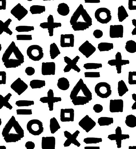 Premium Vector Grunge Memphis Seamless Pattern