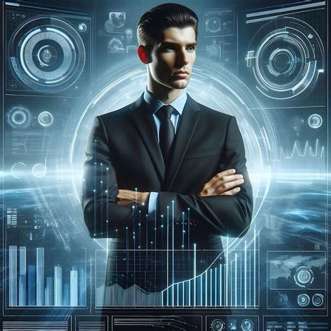 Premium Photo Human Figure In A Hologram Data Analytics In A Hightech
