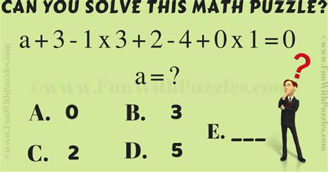 Math Speed Test Brain Teaser Solve The Arithmetic Puzzle