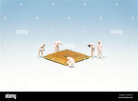 Technician Analysis CPU Microprocessor Technology Concept Stock Photo Alamy