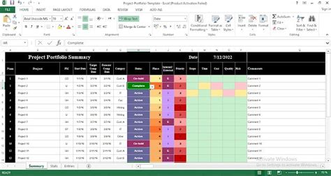 Learn Management On Linkedin Free Project Portfolio Template In Excel