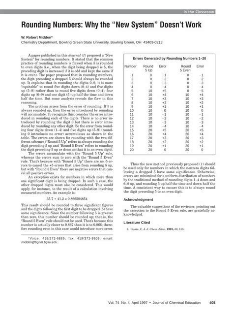 Pdf Rounding Numbers Why The New System Doesnt Work Dokumentips
