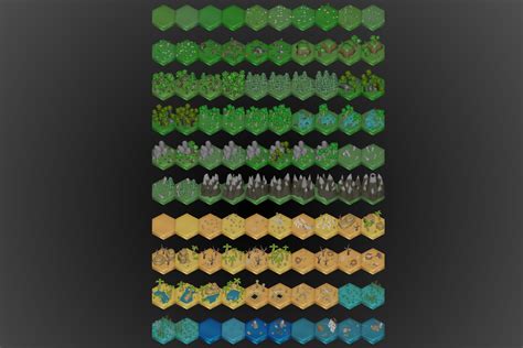 2d hexagon tiles environment 2d 环境 unity asset store