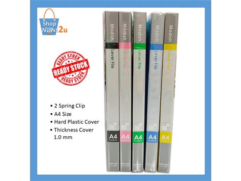 A4 Plastic File Lever Spring File Pp Lever File Pp File Spring Clip File Hard Cover A4