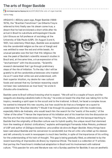 Pdf The Arts Of Roger Bastidepdf