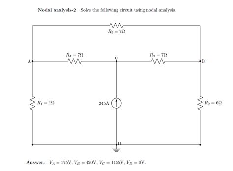 Solved Nodal Analysis 2 Solve The Following Circuit Using