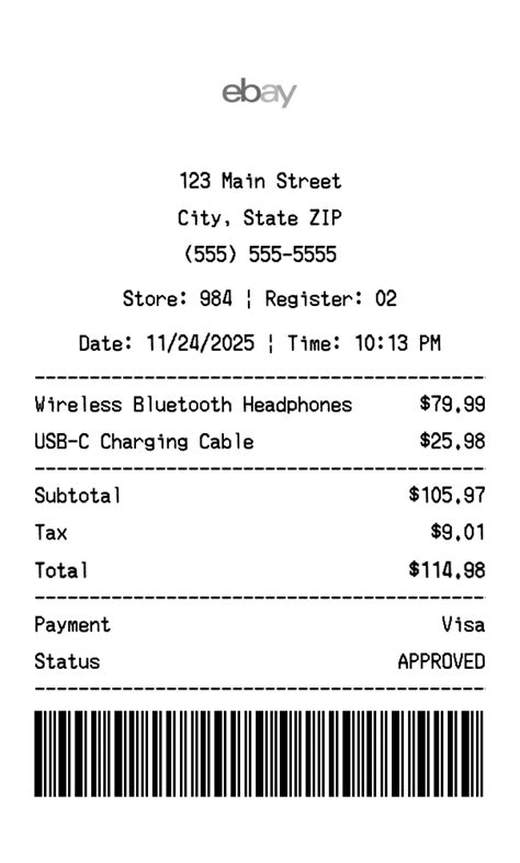 Ebay Receipt Generator Free Online Shopping Receipt Maker Tool