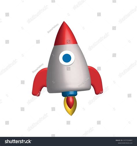 Rocket Accelerate Symbol 3d Illustration Rendering Stock Vector
