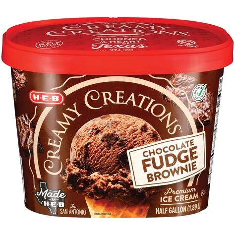 H E B Creamy Creations Chocolate Fudge Brownie Ice Cream Fig App