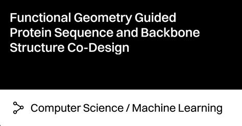 Functional Geometry Guided Protein Sequence And Backbone Structure Co