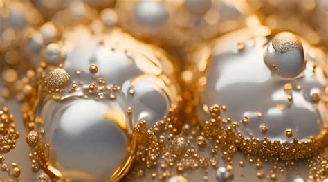 Gleaming Orbs Luxurious Golden Bubble Motion Backdrop Videos