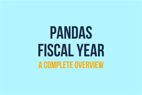 Pandas Fiscal Year Get Financial Year With Pandas • Datagy