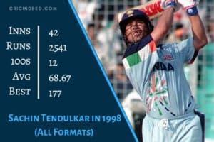 Sachin Tendulkar Test And Odi Runs Year By Year Cricindeed