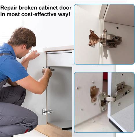 Door Hinge Repair Kit 6 Pcs Stainless Steel Cabinet Hinge Repair Plate