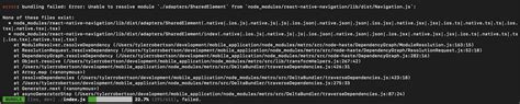 V6 Unable To Resolve Module Adapterssharedelement · Issue 6011