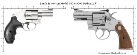 Smith Wesson Model Vs Colt Python Size Comparison Handgun Hero