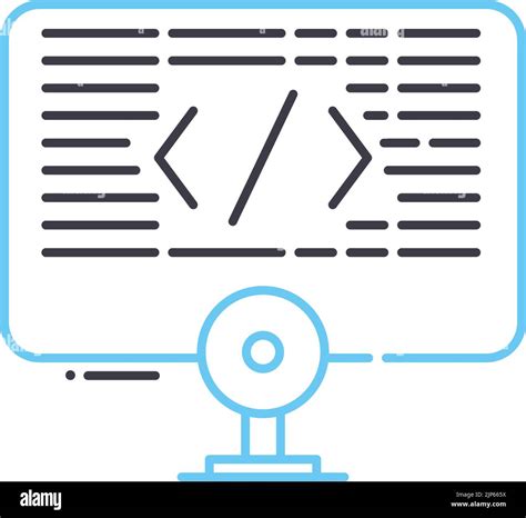 Code Line Icon Outline Symbol Vector Illustration Concept Sign Stock