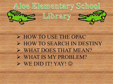 using the opac show ppt