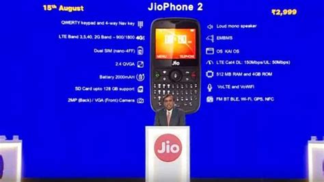 Reliance Jiophone 2 To Go On Sale On August 15 Check Myjio App And
