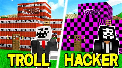 Trolling House Vs Hackers Minecraft House Youtube