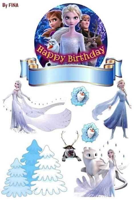 Pin By Yahya Erari On Ulang Tahun Frozen Cake Topper Frozen Birthday Theme Frozen Elsa Cake
