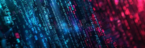 Futuristic Digital Matrix With Light Streams Data Code Technology And Innovation Stock Photo