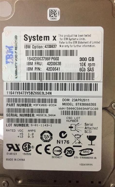 Refurbished Sas IBM Server Hard Disk Size GB At In New Delhi