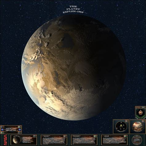 Kepler 186f Exoplanet Infographic Poster Sci Fi Wall Art Print High