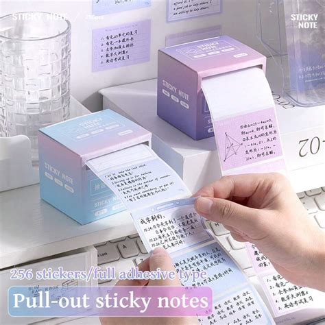 Kawaii Pull Out Sticky Notes With Fluorescent Markers High Looking