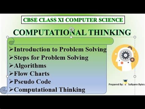 Computational Thinking & Problem Solving | CBSE Class 11 Computer Science - YouTube