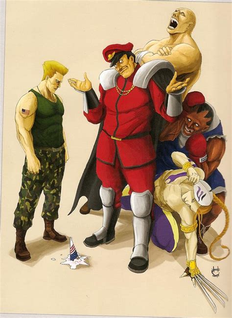 M Bison Guile Sagat Vega And Balrog Street Fighter Danbooru