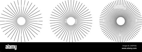 Radial Circle Lines Circular Radiating Lines Geometric Element Sun